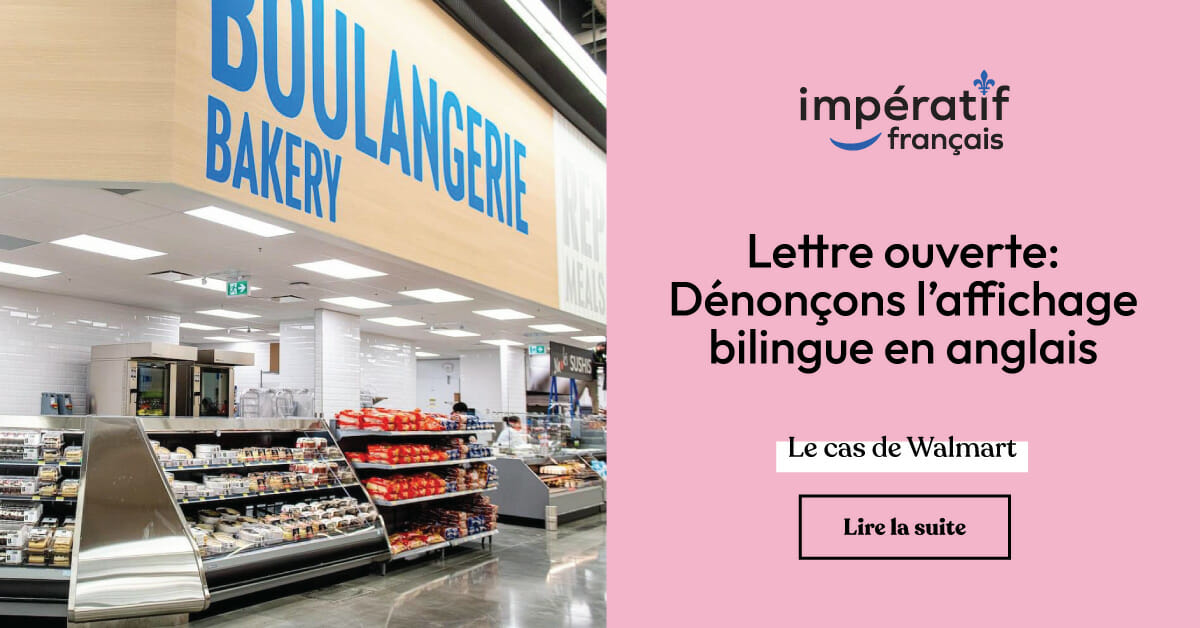Dénonçons l'affichage bilingue en anglais - Impératif français
